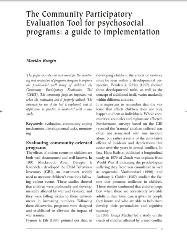 IASC MHPSS M&E FRAMEWORK MOV Toolkit - The MHPSS Network
